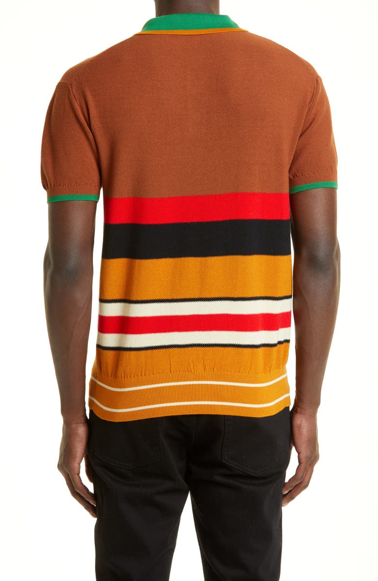 Wales Bonner Slim Fit Stripe Cotton Piqué Polo | Nordstromrack