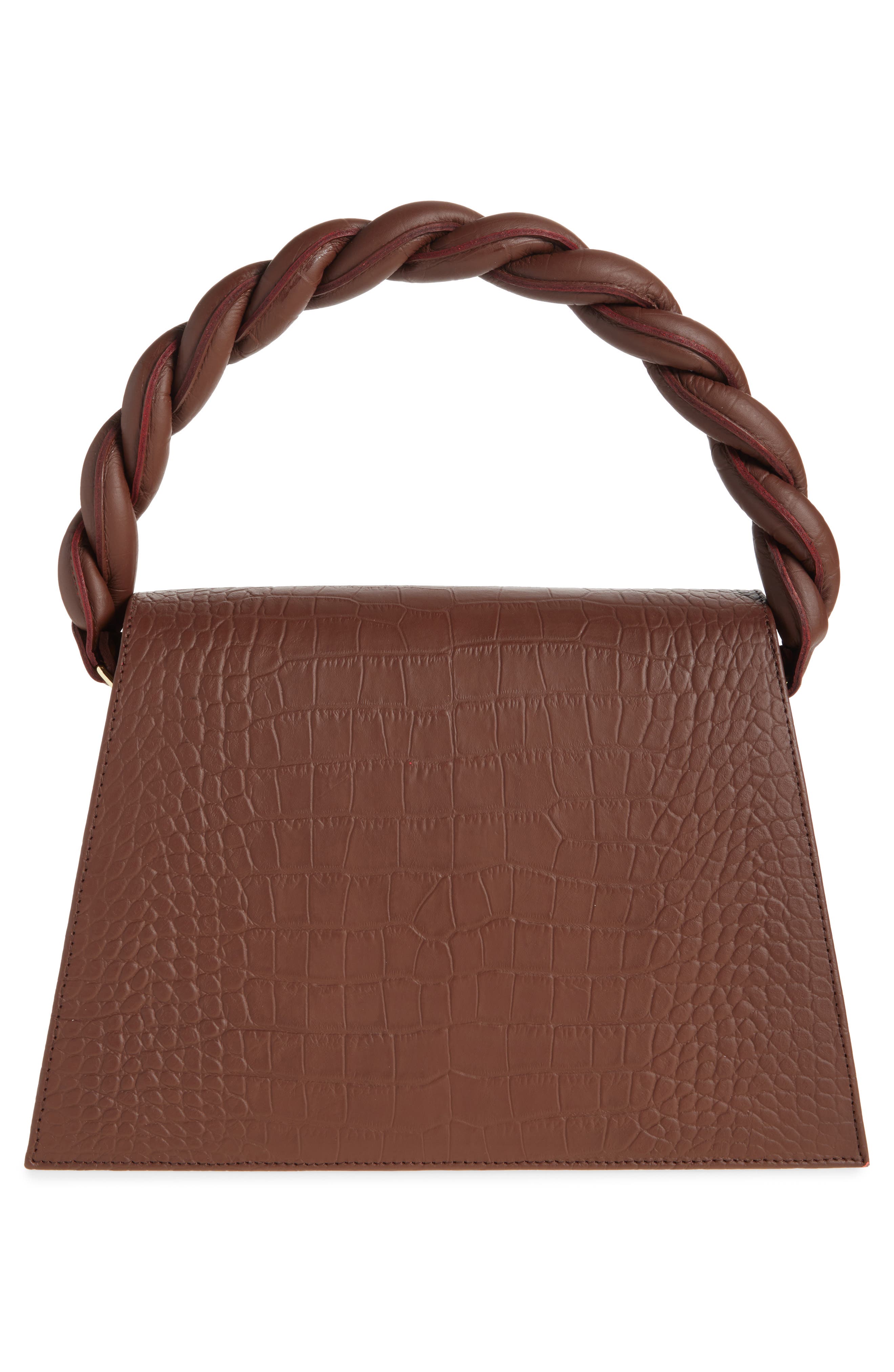Anima Iris Medium Zaza Grande Croc Embossed Leather Top Handle Bag ...