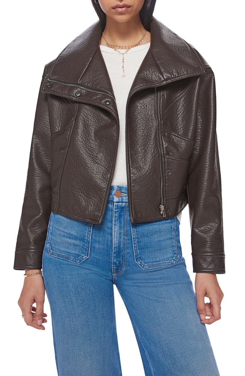 MOTHER Faux Leather Moto Jacket | Nordstromrack