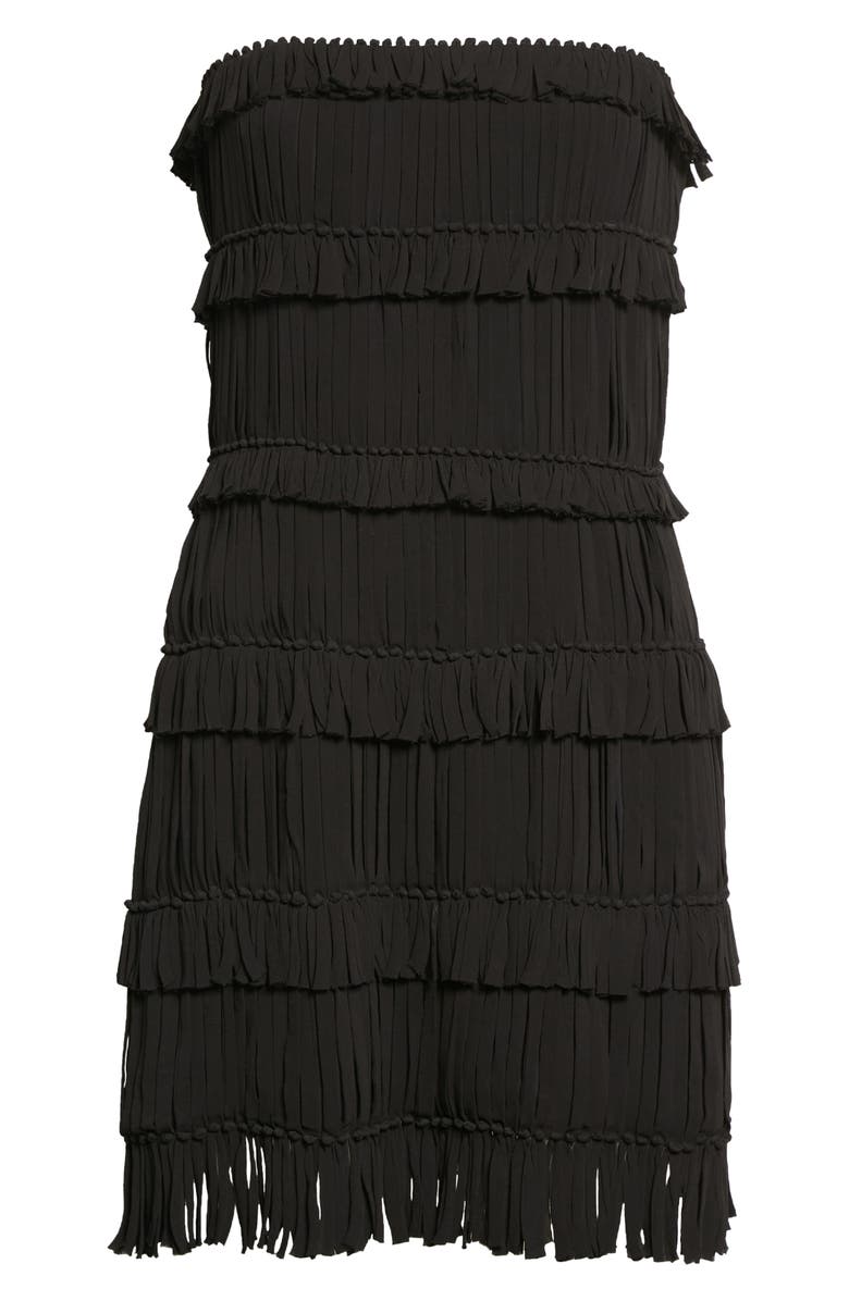 Interior Valencia Pleated Tiered Strapless Silk Minidress | Nordstromrack
