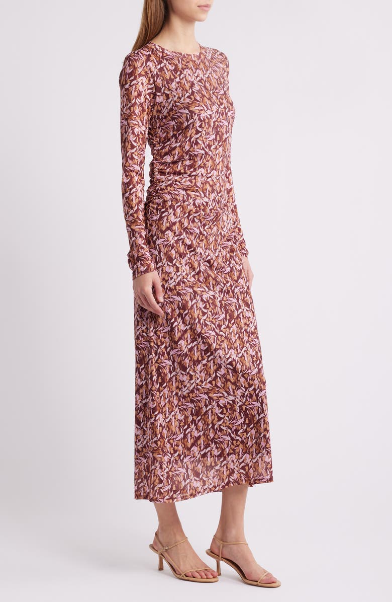Charles Henry Floral Long Sleeve Mesh Dress | Nordstromrack
