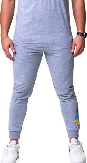 Maceoo Neon Rainbow Embroidered Lion Stretch Cotton Joggers | Nordstromrack