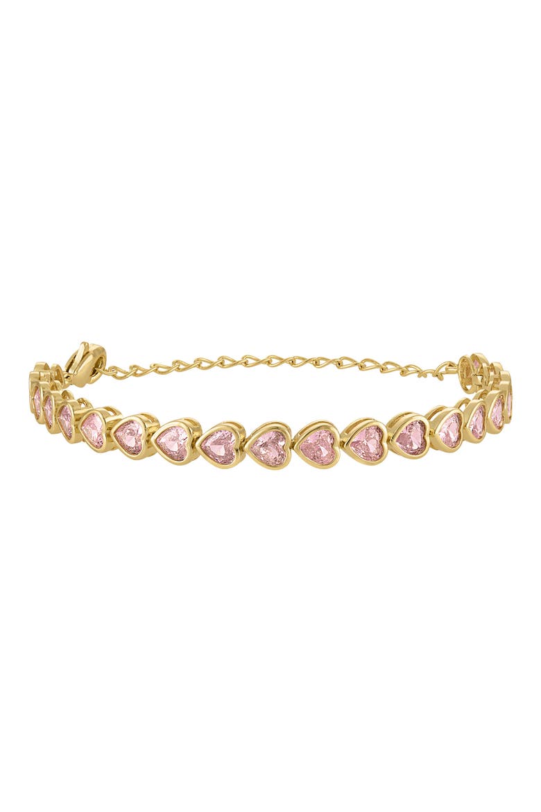 Kids' Pink Cubic Zirconia Heart Bracelet (Women) | Nordstromrack