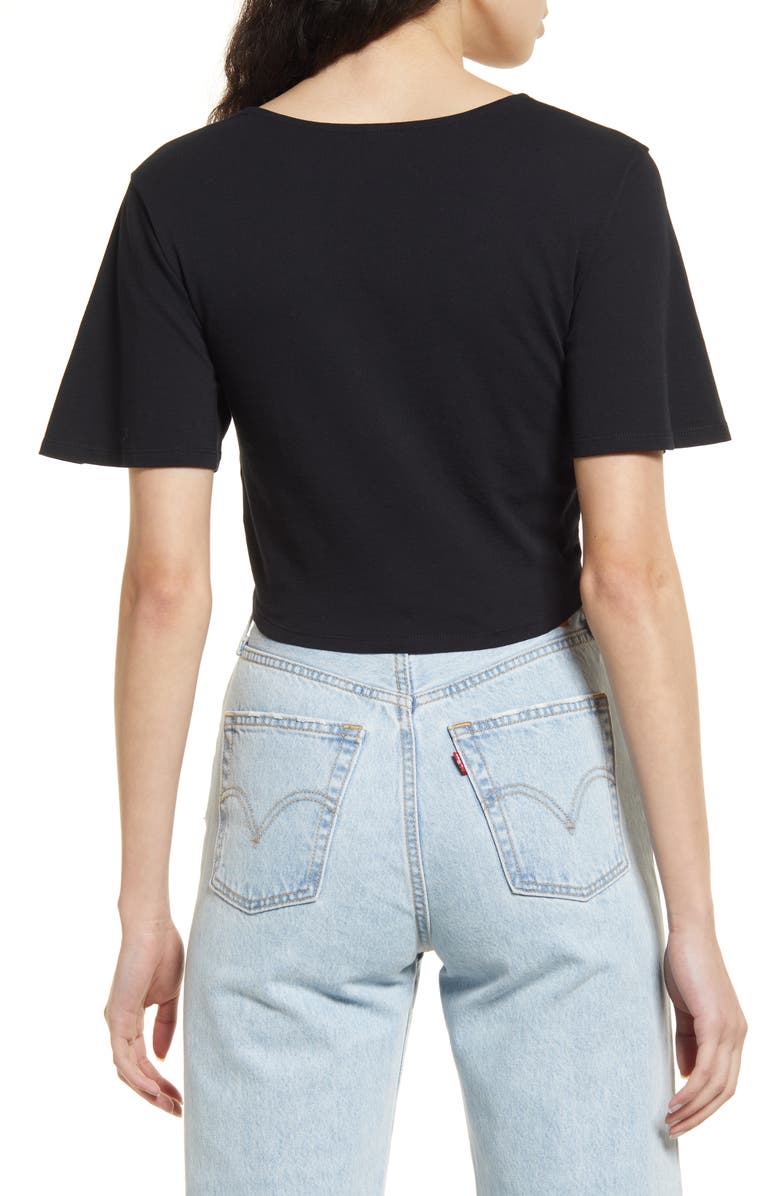 Melrose and Market Knot Front Crop Top | Nordstromrack