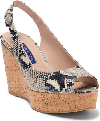 Stuart Weitzman Jean Leather Wedge Sandal (Women) | Nordstrom