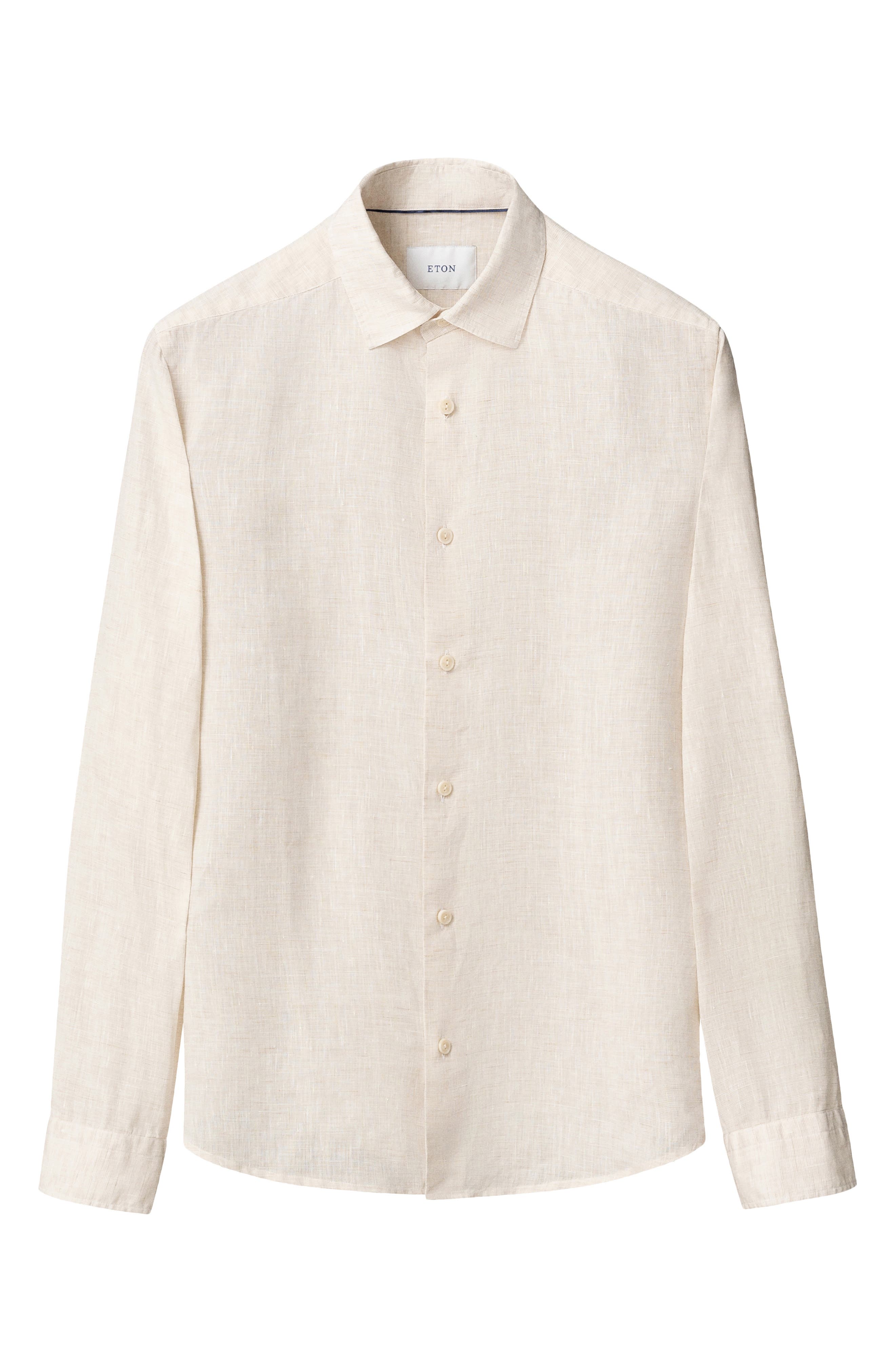 Eton Regular Fit Linen Dress Shirt | Nordstrom