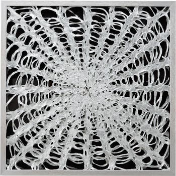WILLOW ROW Large Square Modern Black & White Abstract Art Shadow Box ...