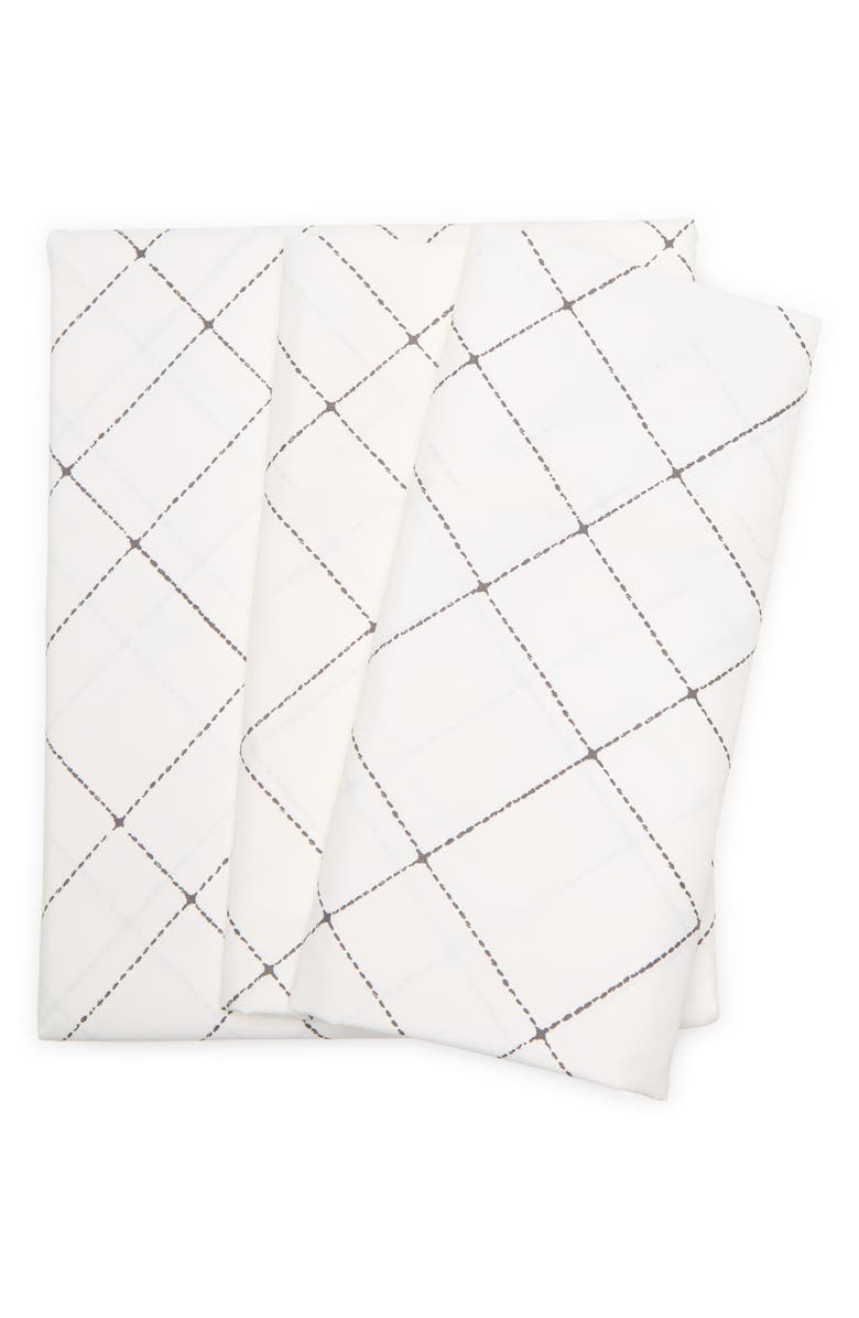 NORDSTROM RACK Microfiber Print Diagonal Grid Cal King 4-Piece Sheet ...