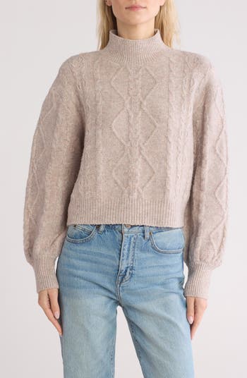 Vigoss Mock Neck Cable Knit Sweater | Nordstromrack