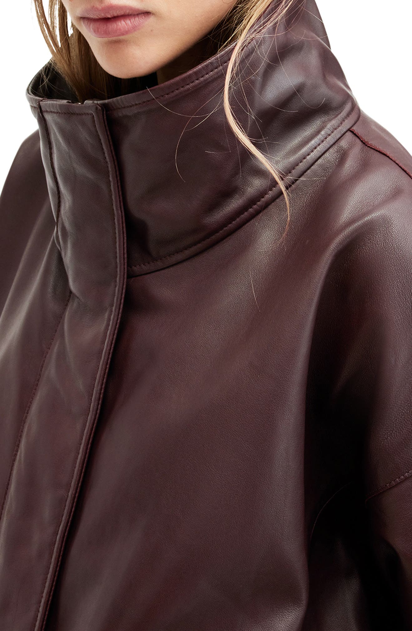 AllSaints Ryder Leather Jacket | Nordstromrack
