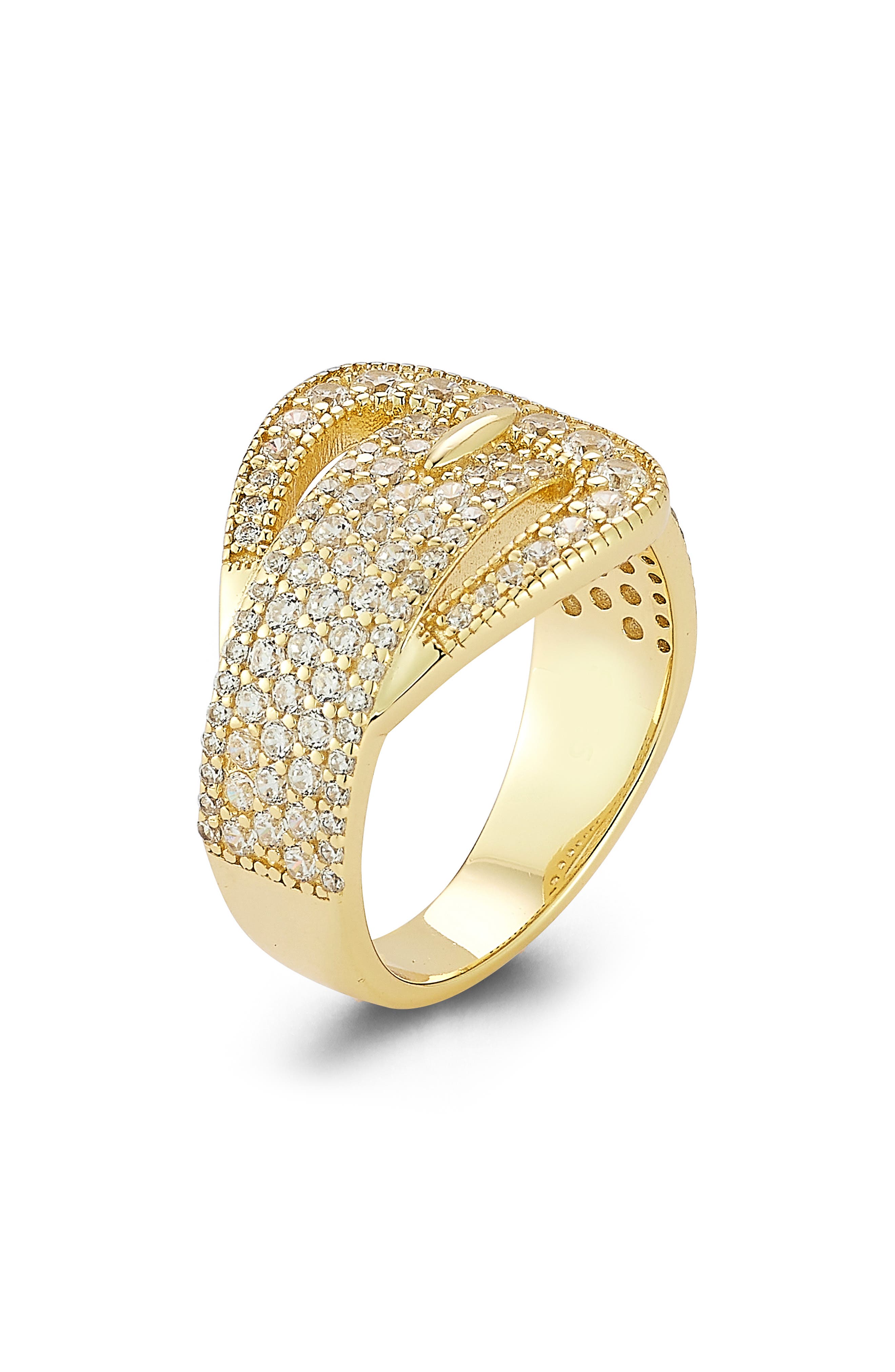 Pavé Cubic Zirconia Buckle Ring (Women) | Nordstromrack