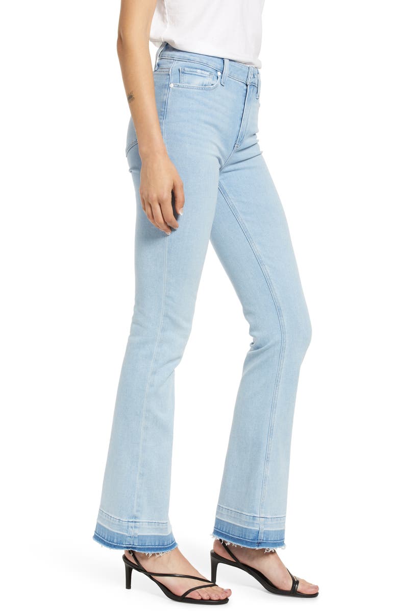 PAIGE Laurel Canyon Release Hem High Waist Bootcut Jeans | Nordstromrack