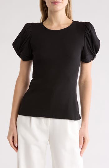 1.STATE Puff Sleeve Cotton T-Shirt | Nordstromrack