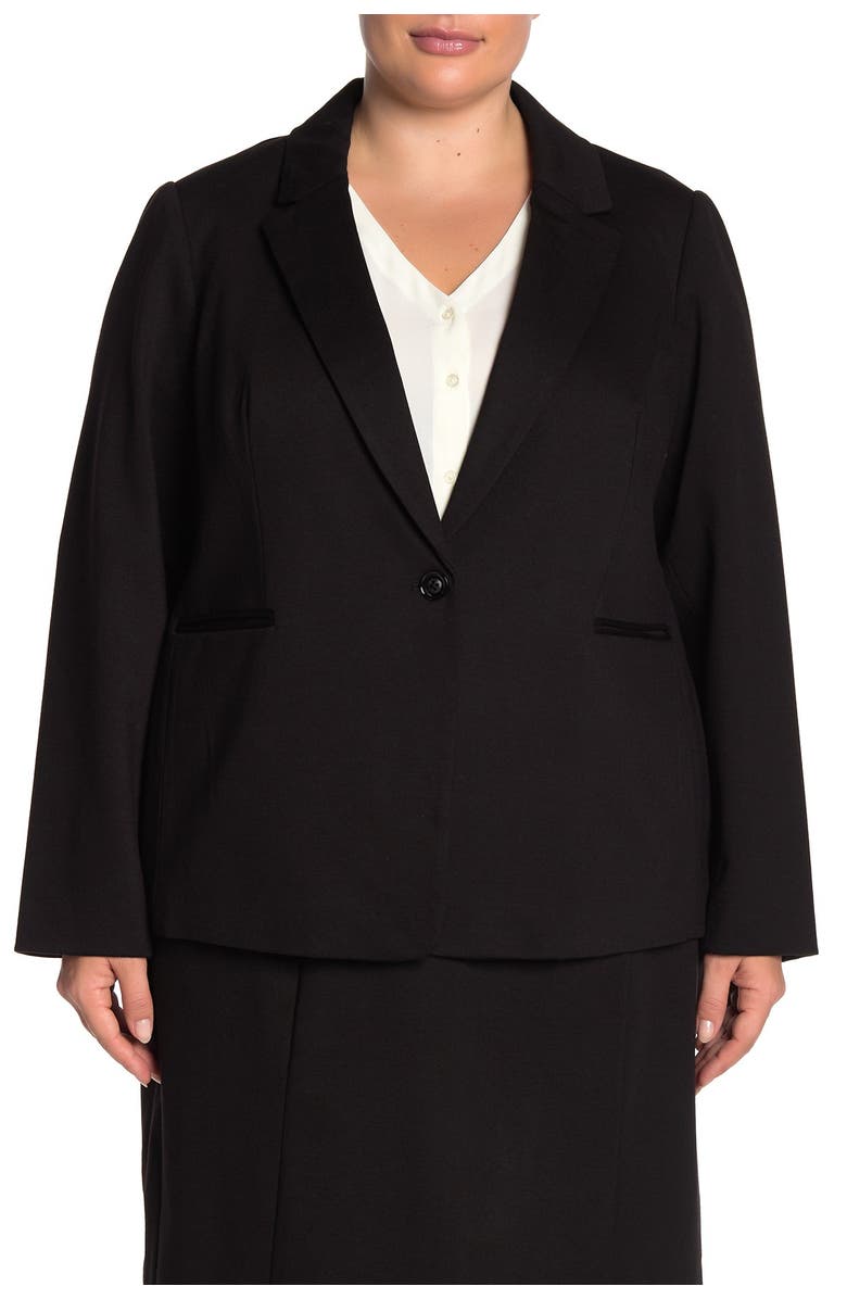 T Tahari Ponte Button Front Blazer | Nordstromrack