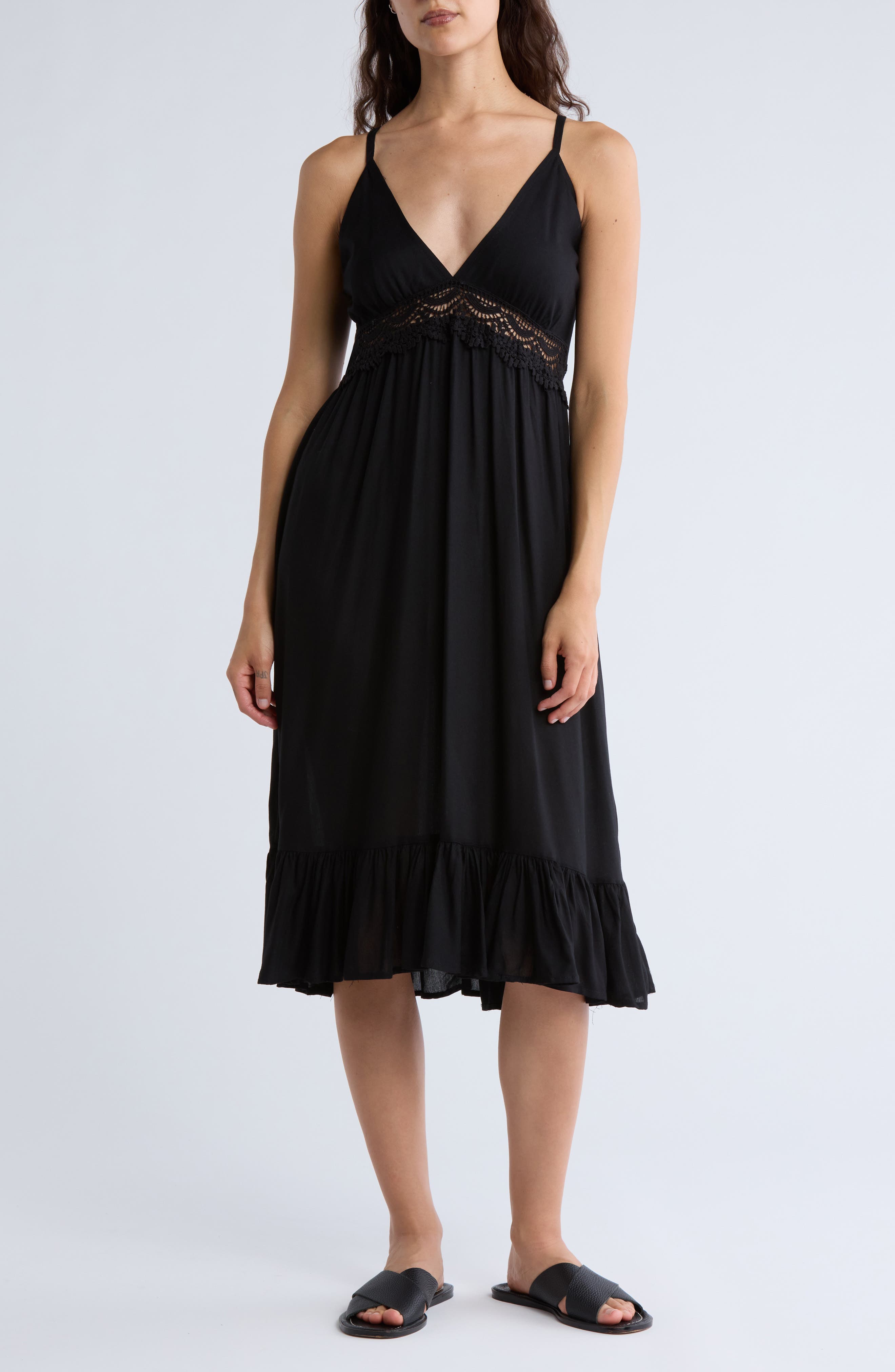 Crochet Lace Cover-Up Midi Dress (Women) | Nordstromrack