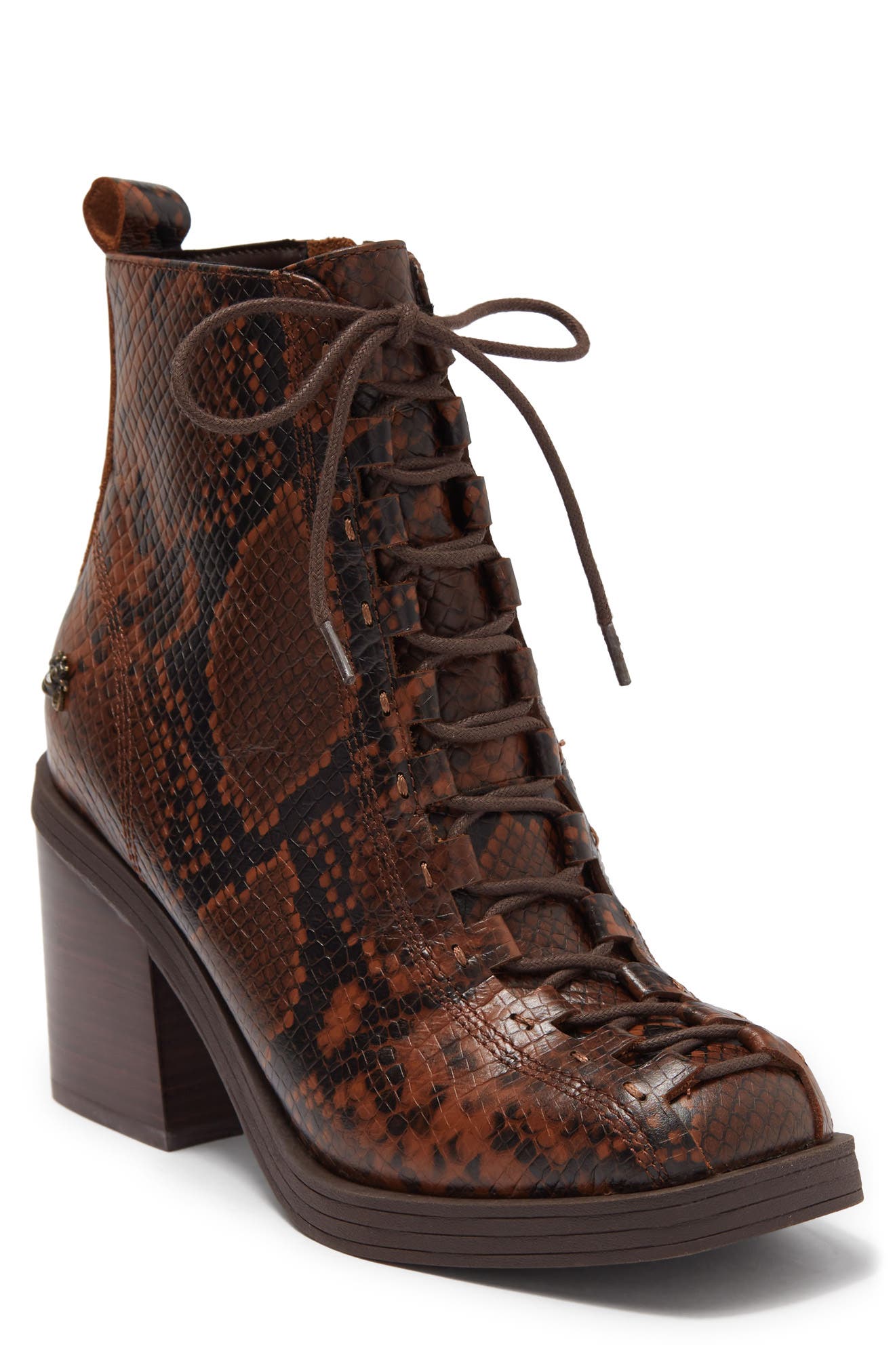 Kelsi Dagger Brooklyn Westlight Espresso Lace Up Chunk Heel Boot ...