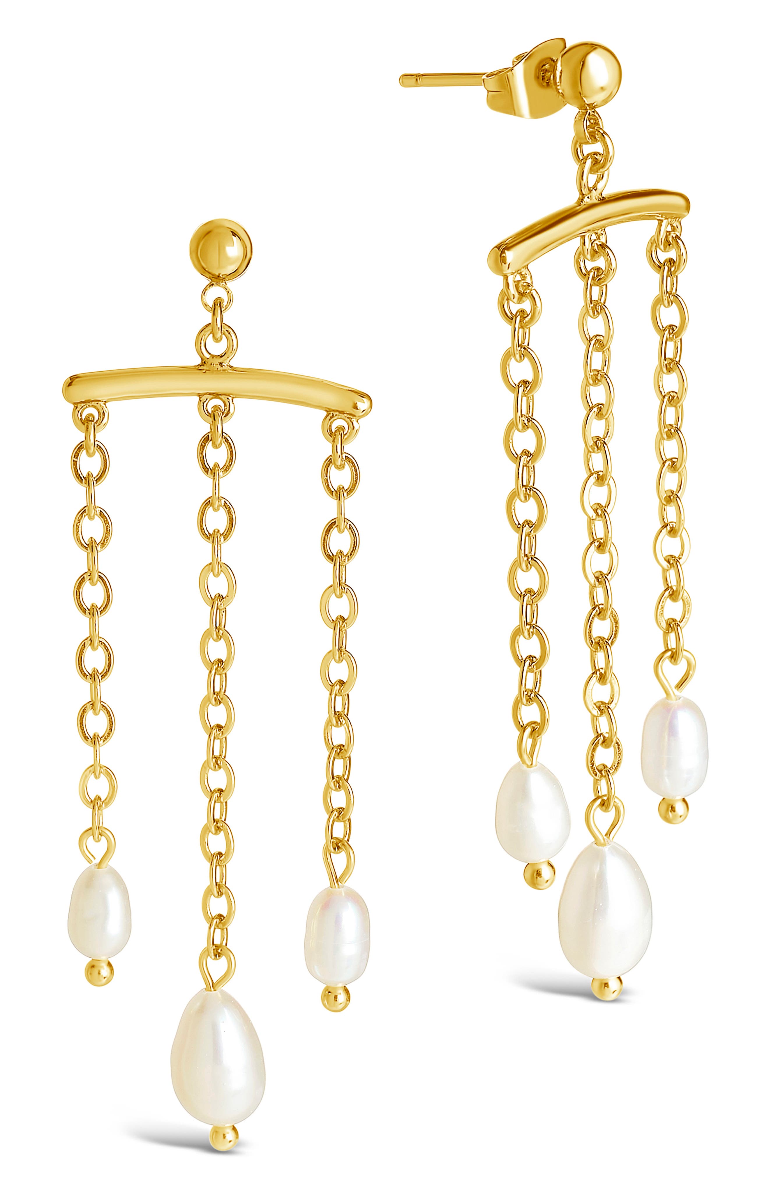 Sterling Forever Chains & Pearls Chandelier Earrings | Nordstromrack