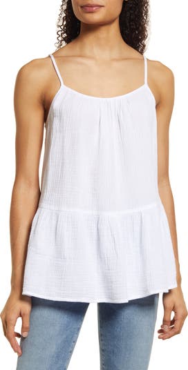 Caslon® Cotton Gauze Tank | Nordstromrack