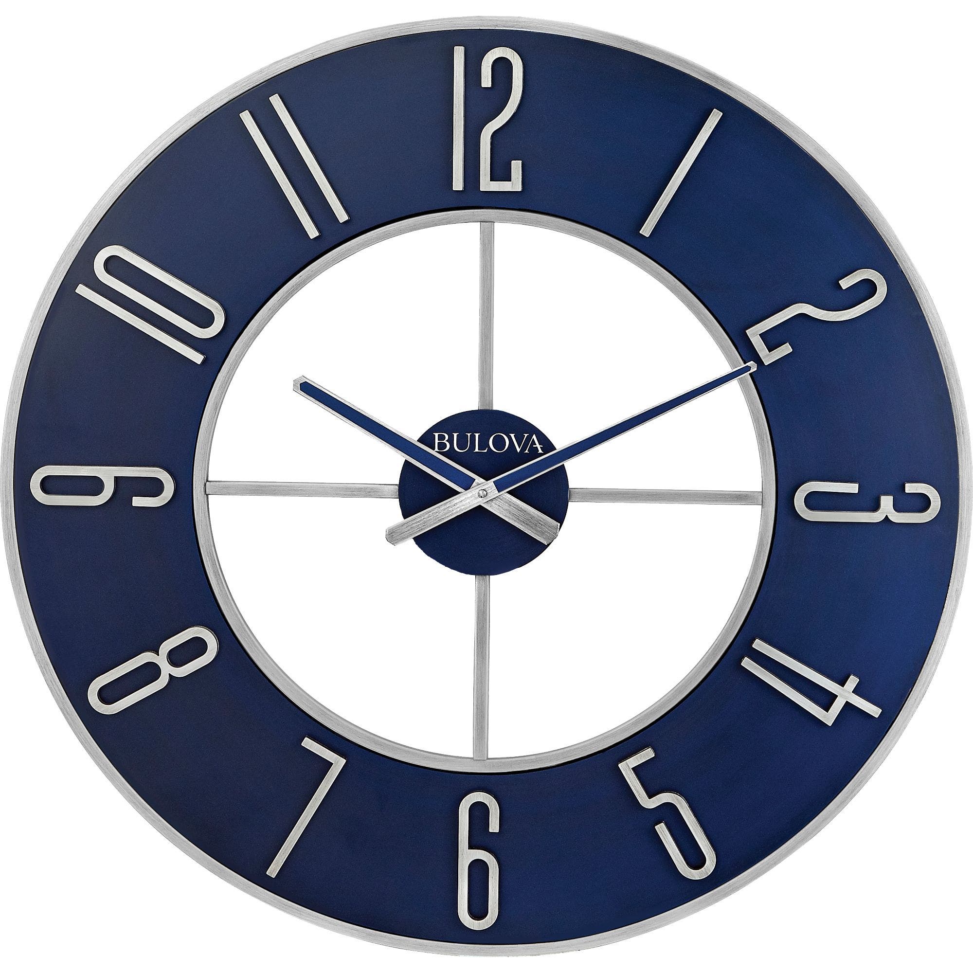 Bulova Clocks The Blue Steel Oversized 27" Diameter Wall Clock | Nordstrom