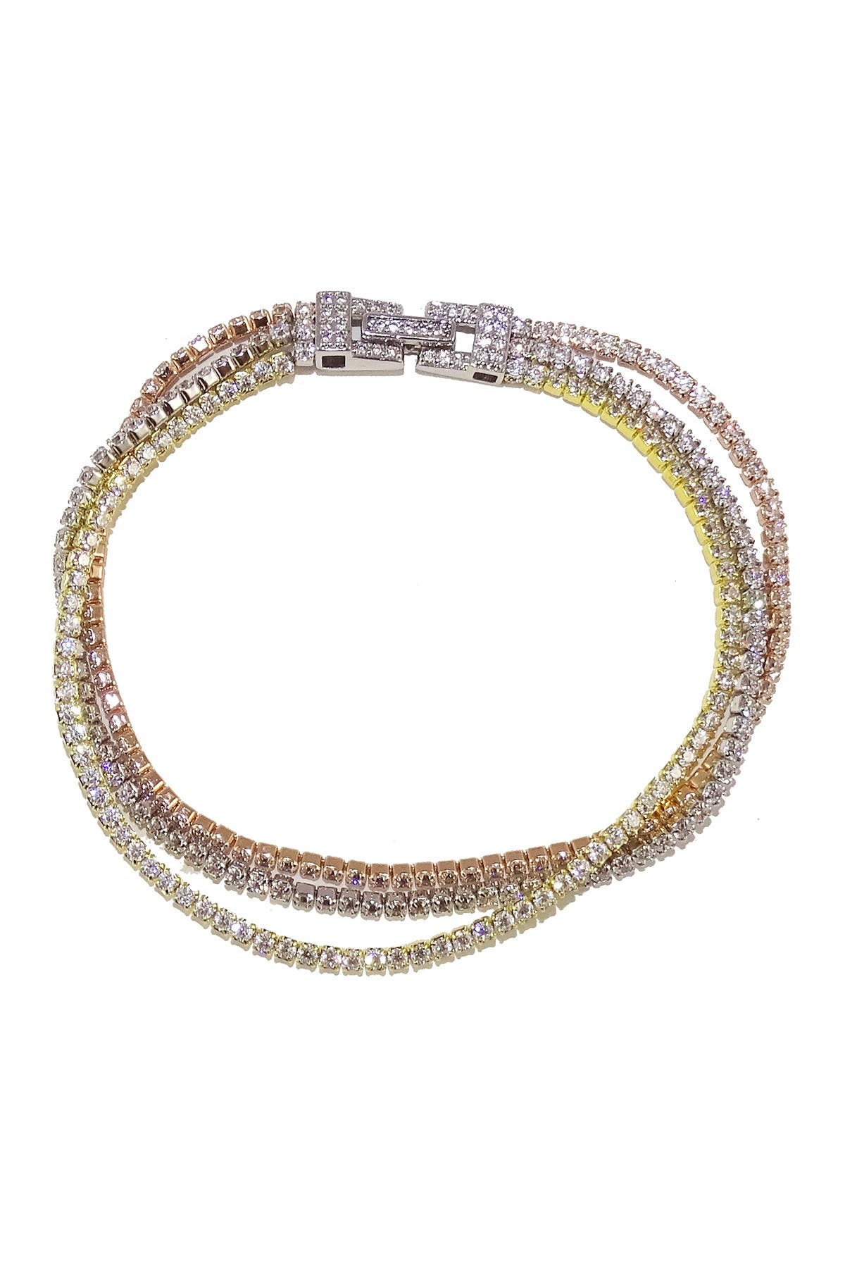 SAVVY CIE JEWELS Tricolor Multi Strand Bracelet | Nordstromrack
