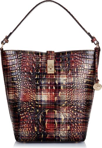 Brahmin Shira Croc Embossed Leather Bucket Bag | Nordstrom