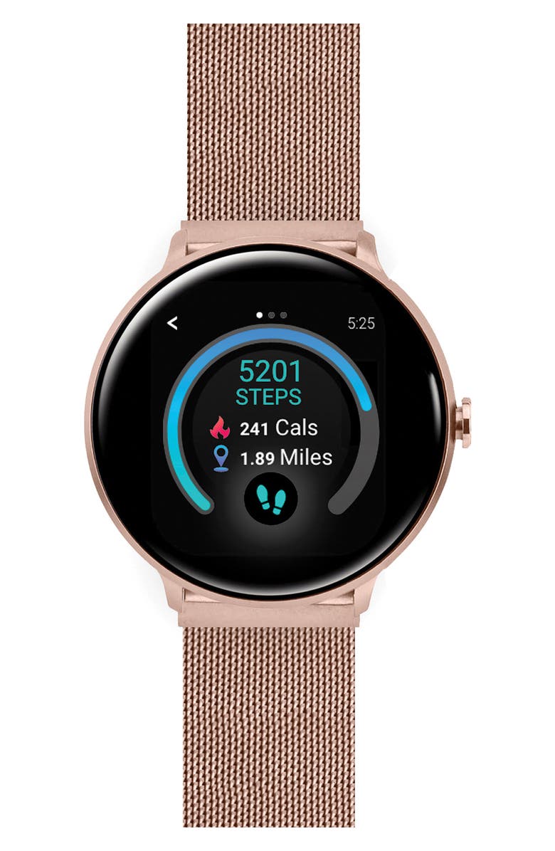 I TOUCH Sport 3 Rose Gold Case Mesh Strap Touchscreen Smartwatch, 45mm ...