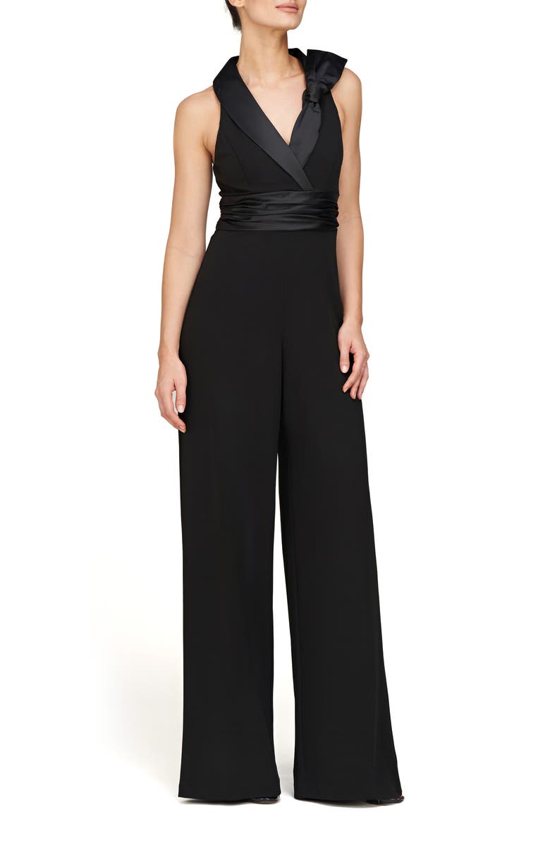 JS Collections Janice Satin Trim Crepe Jumpsuit | Nordstromrack