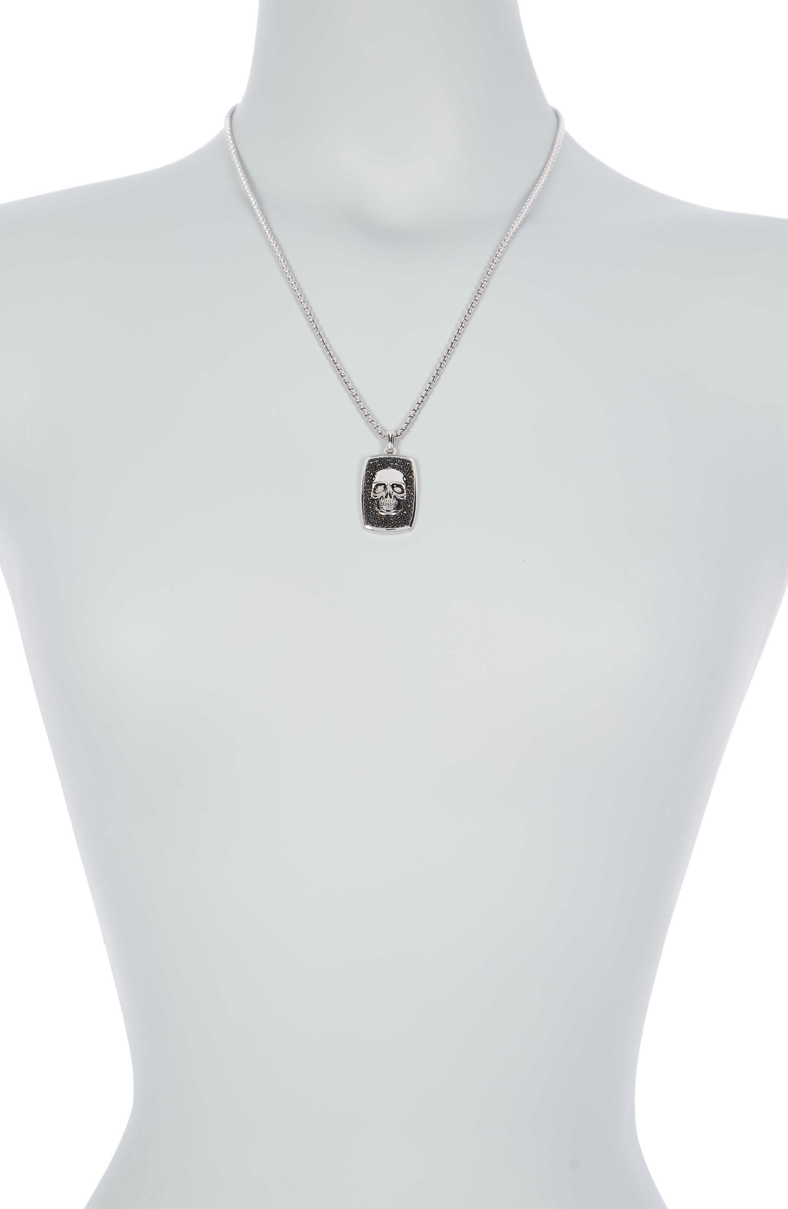 EFFY Sterling Silver Skull Crystal Necklace | Nordstromrack
