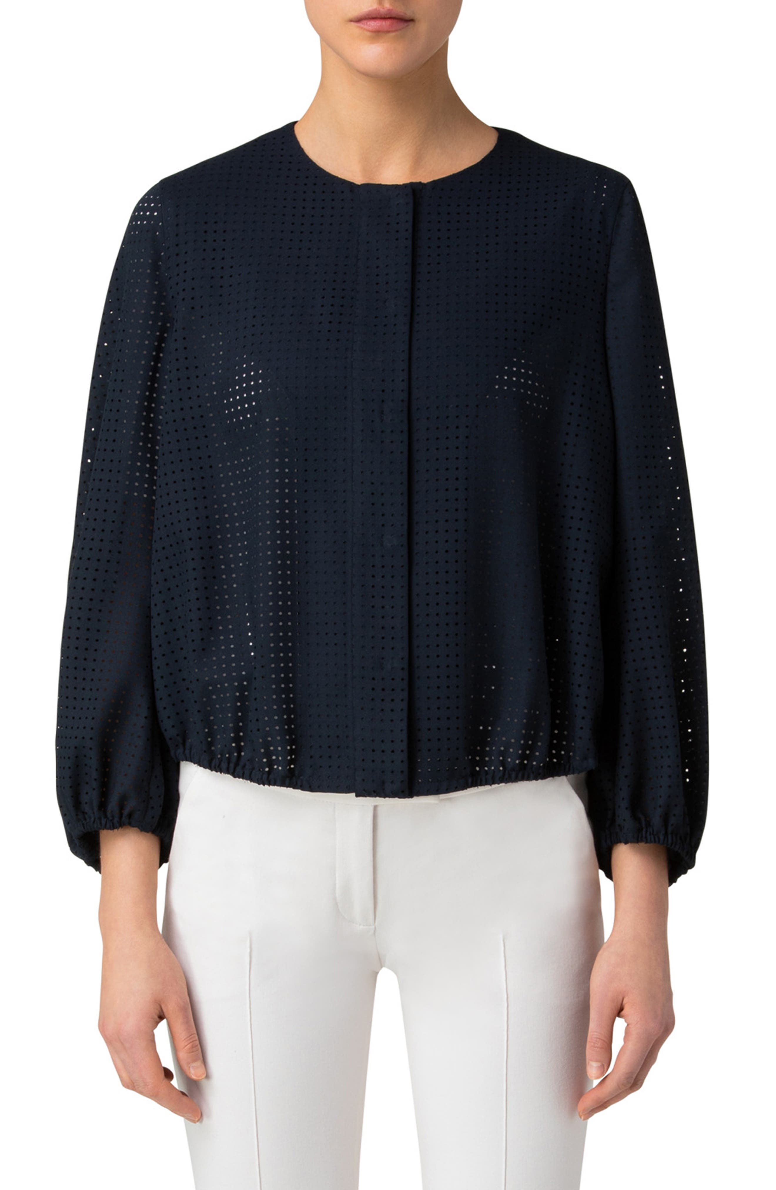 Akris punto Long Sleeve Blouse | Nordstromrack