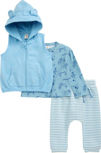 Tucker + Tate Hooded Vest, Print T-Shirt & Joggers Set | Nordstromrack