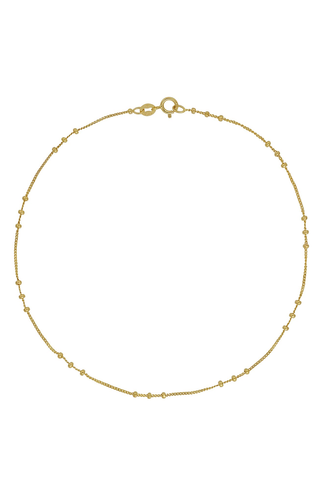 Bony Levy Mykonos 14K Gold Station Anklet | Nordstrom