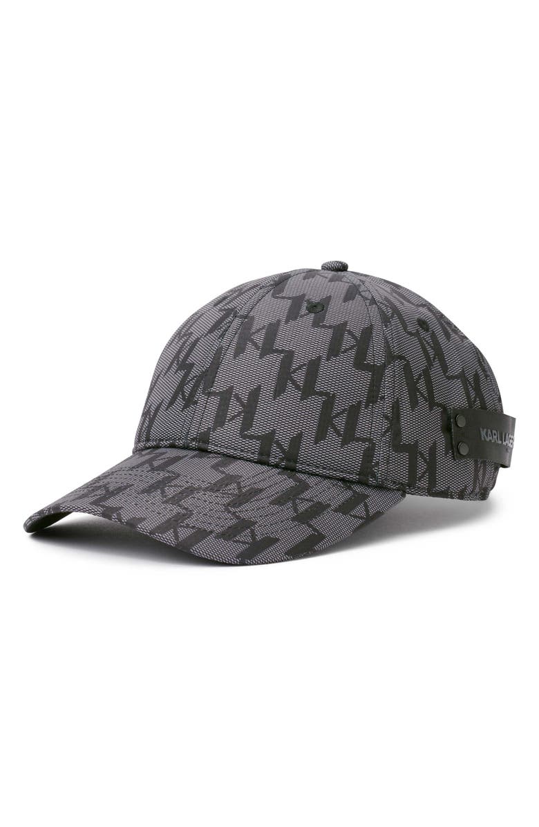 KARL LAGERFELD PARIS Tonal Logo Grid Baseball Cap | Nordstromrack