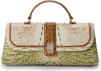 Brahmin Dayan Colorblock Croc Embossed Leather Top Handle Bag | Nordstrom