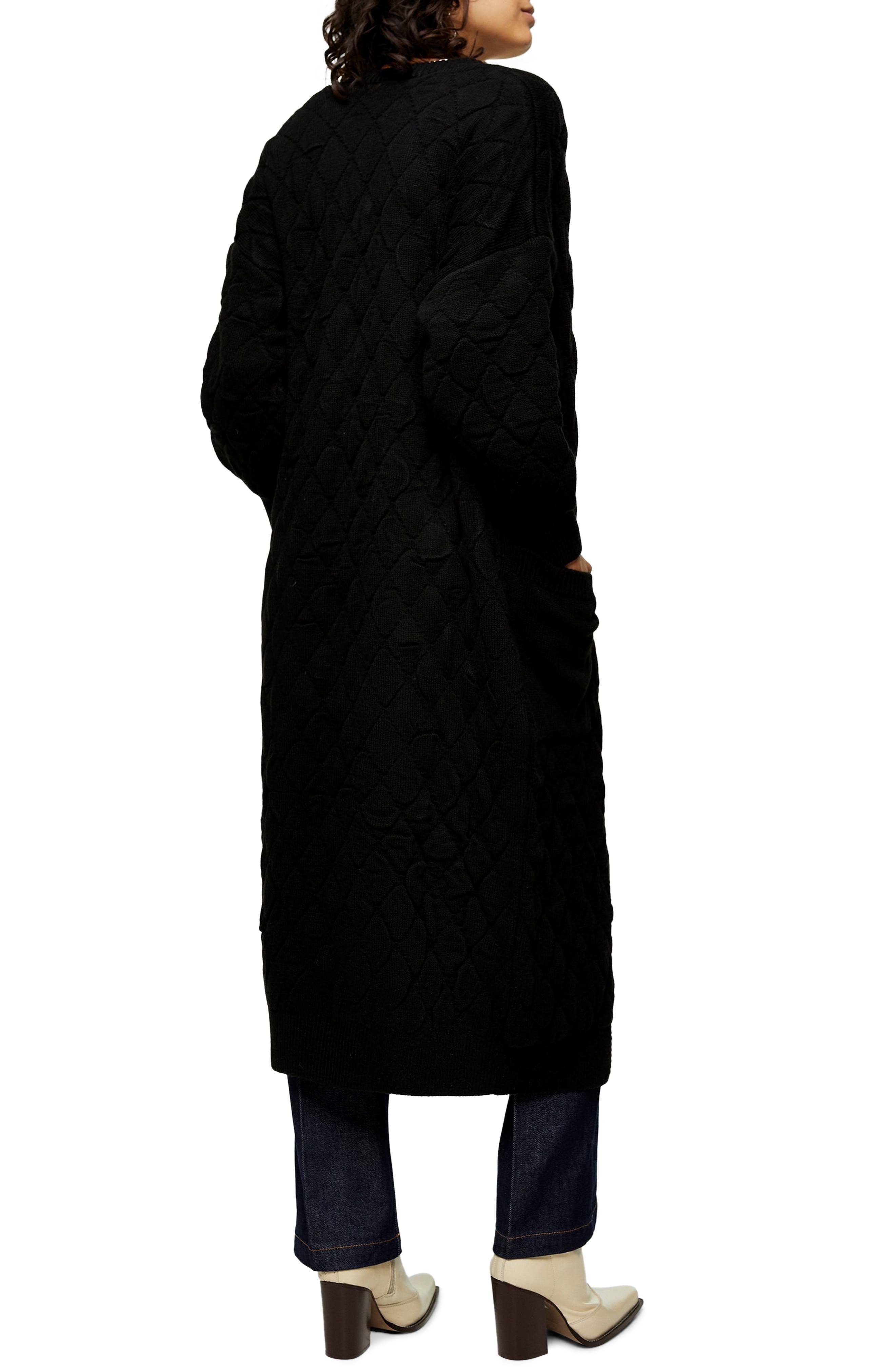 Topshop Quilted Long Cardigan | Nordstromrack