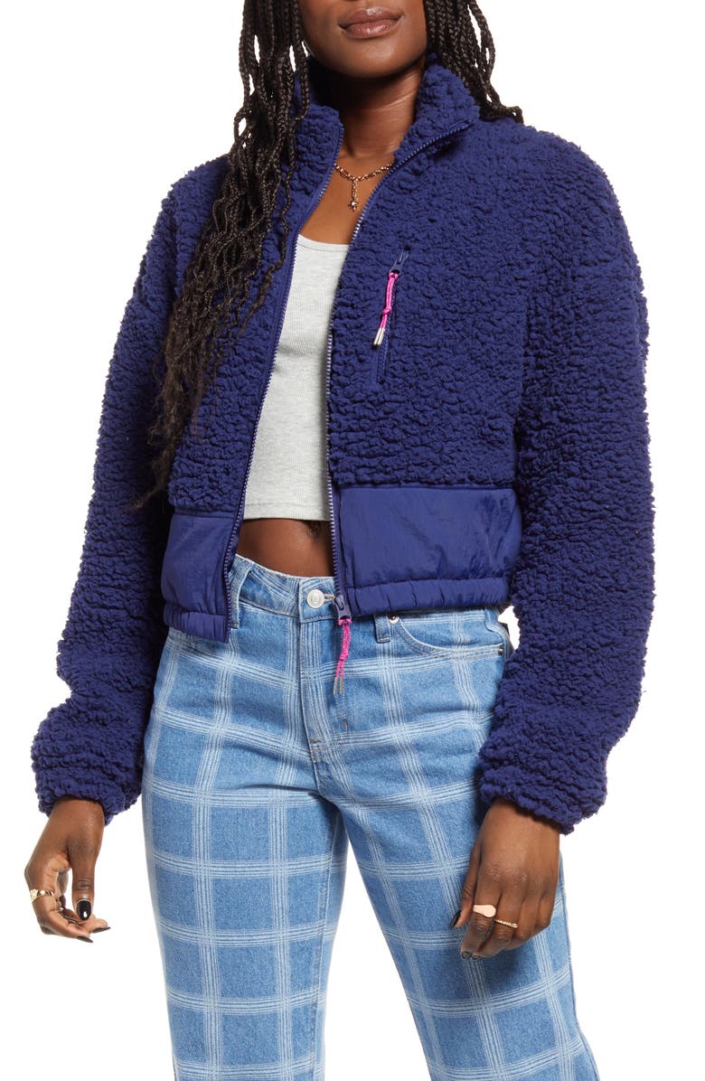BP. Crop High Pile Fleece Jacket | Nordstromrack