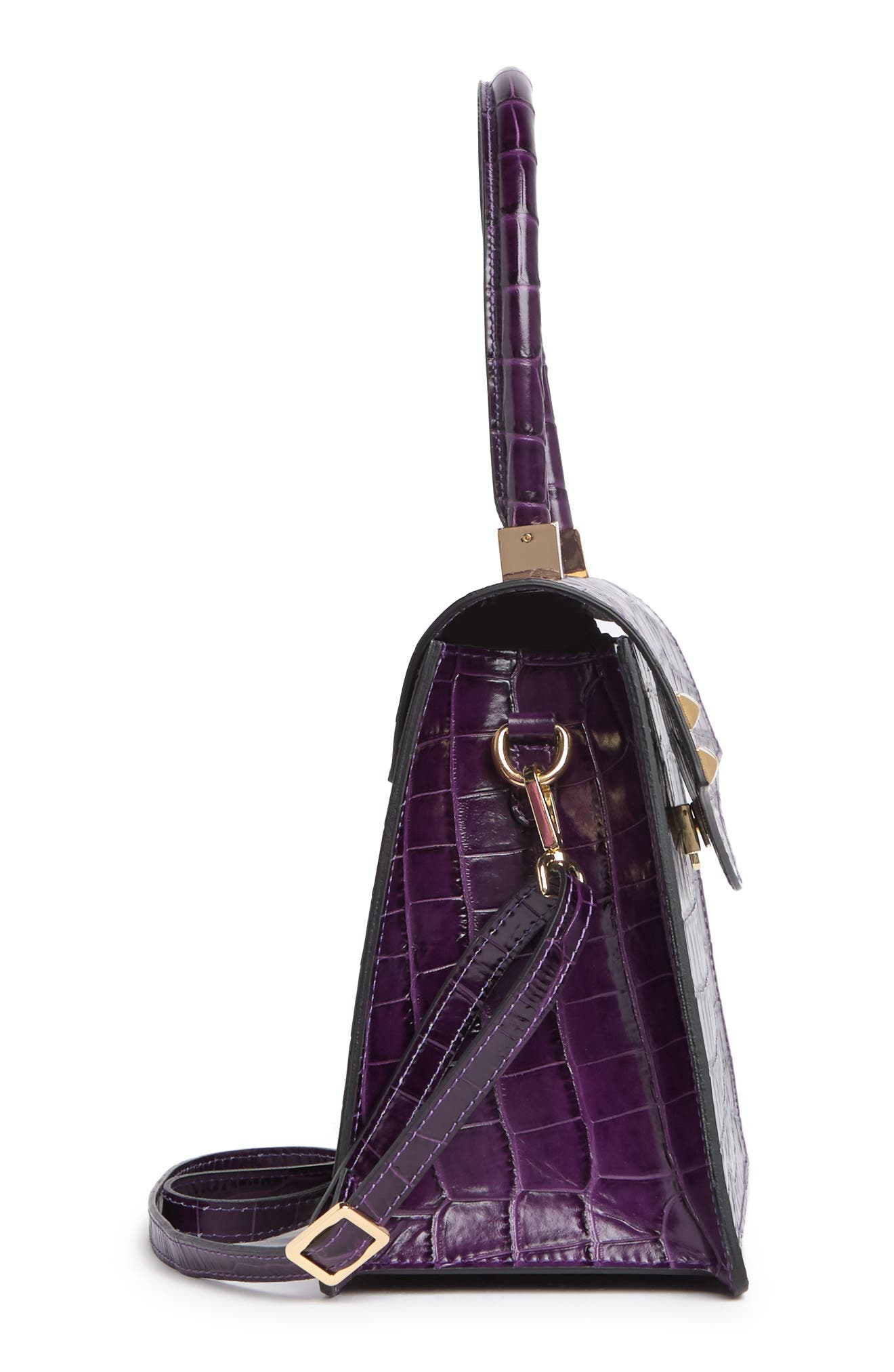 VALENTINO BY MARIO VALENTINO Melanie Croc Embossed Leather Tote Bag ...