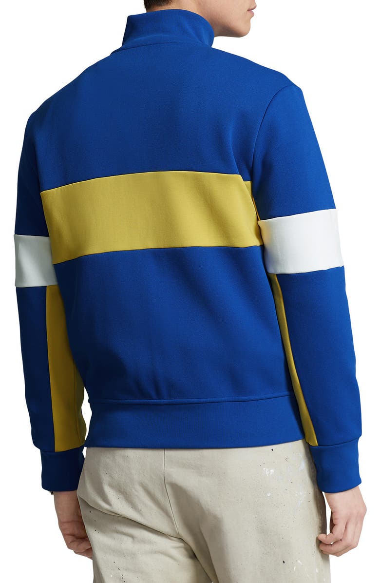 Polo Ralph Lauren Colorblock Logo Embroidered Double Knit Mesh Track ...