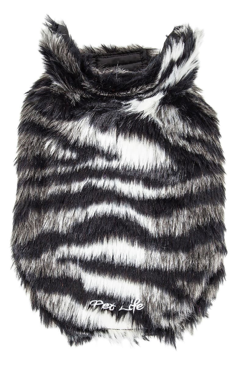 PET LIFE LUXE 'Chauffurry' Beautiful Designer Zebra Patterned Faux Fur ...