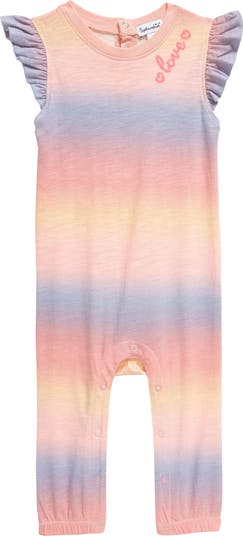 Splendid Ombré Ruffle Cotton Blend Romper | Nordstrom
