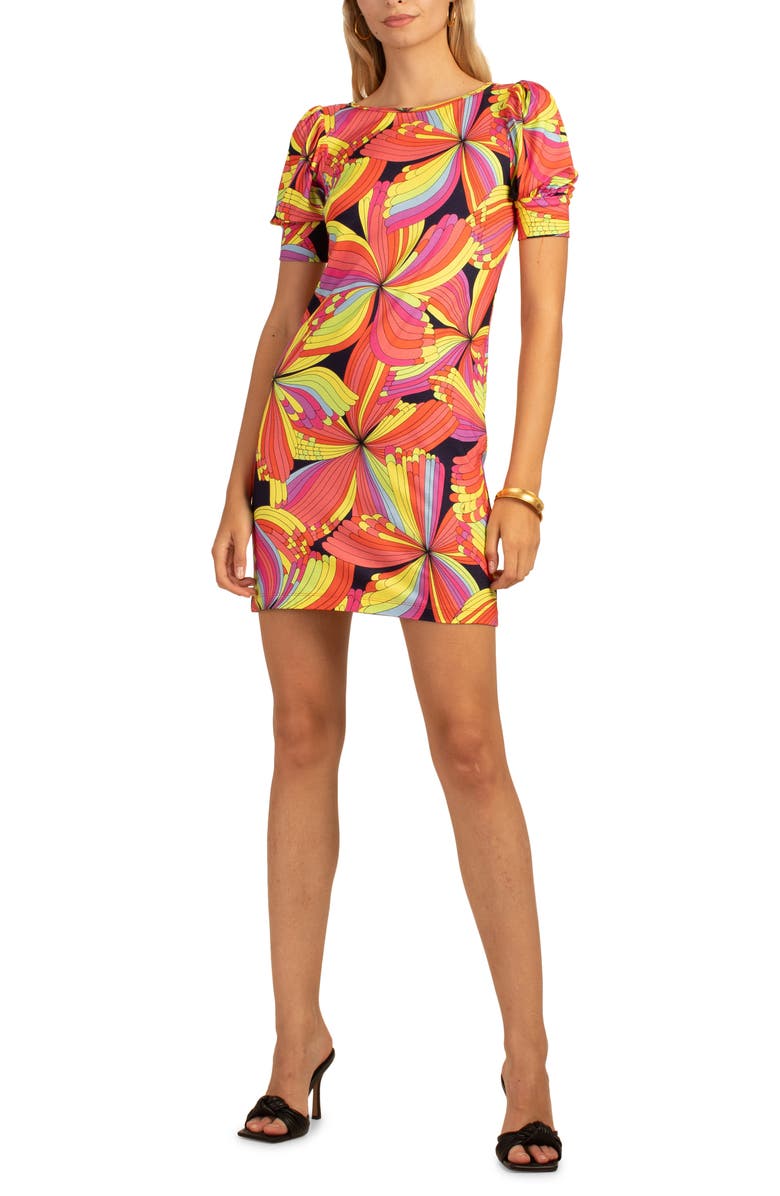 Trina Turk Jasmine Print Puff Shoulder Minidress | Nordstromrack