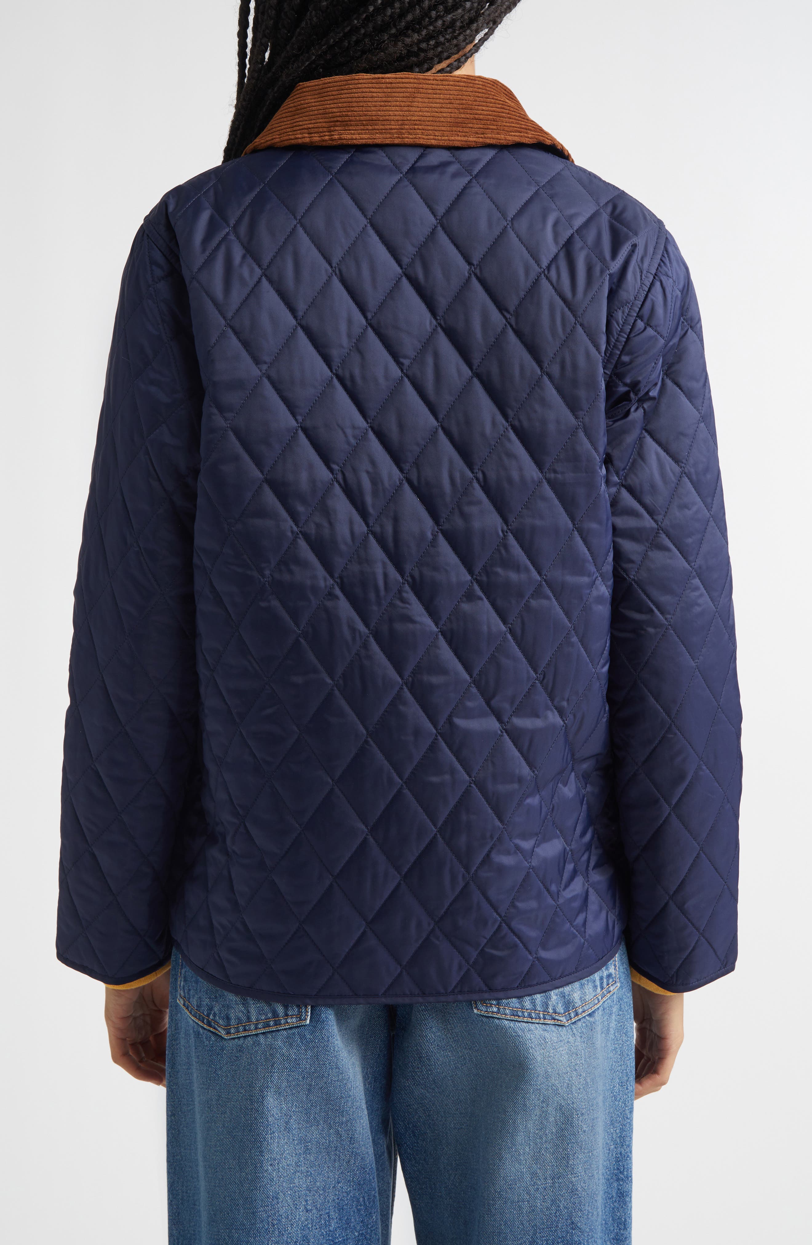 Sporty & Rich Logo Crest Quilted Nylon Jacket | Nordstrom