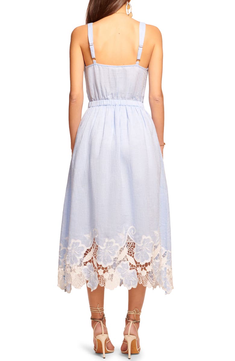 Ramy Brook Aubriella Lace Hem Linen Midi Sundress | Nordstromrack
