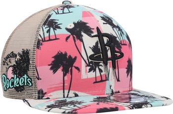 New Era Men's New Era Cream Houston Rockets Palm Trees 9FIFTY Trucker ...