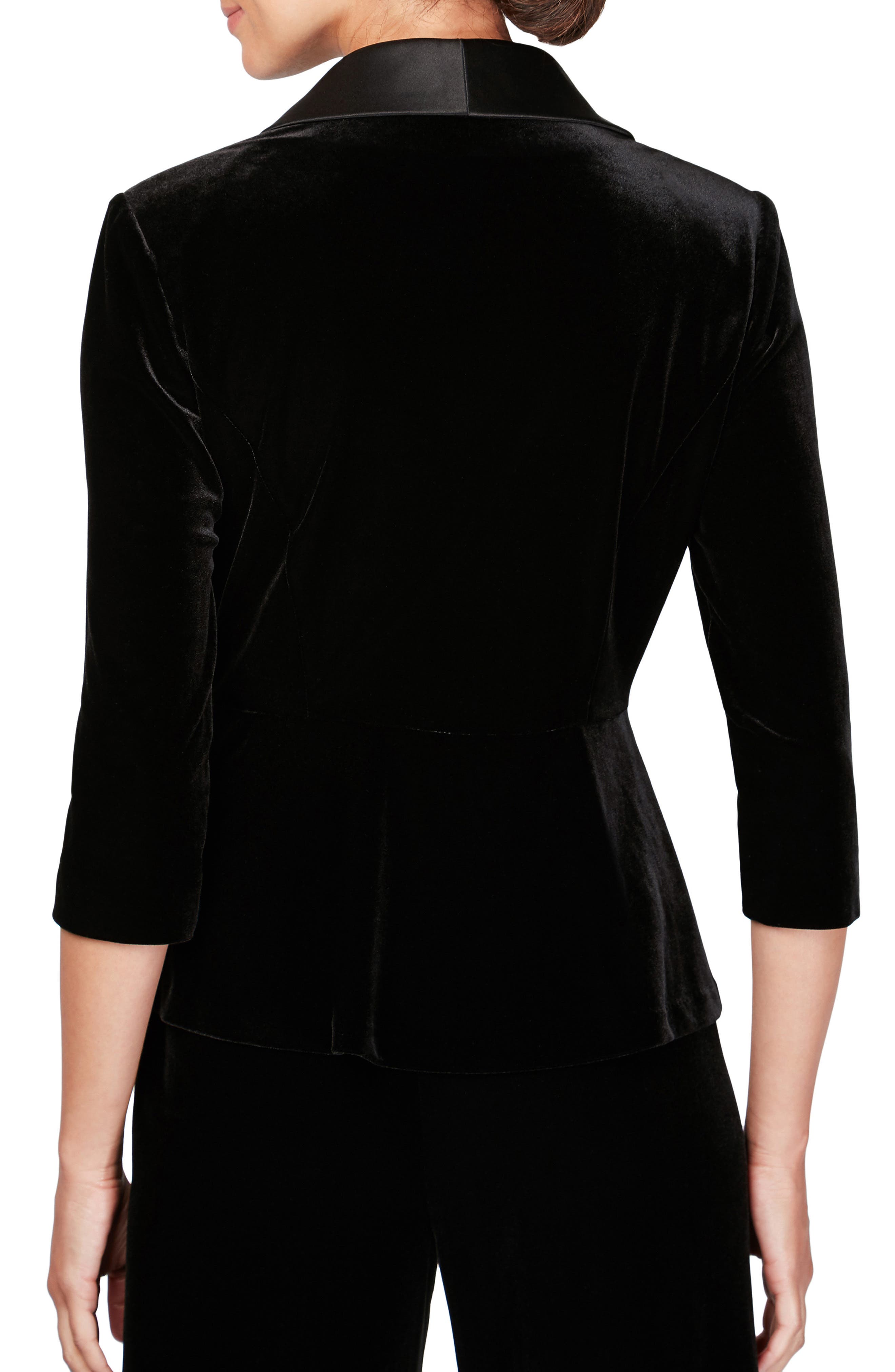 Alex Evenings Velvet Tuxedo Top | Nordstrom