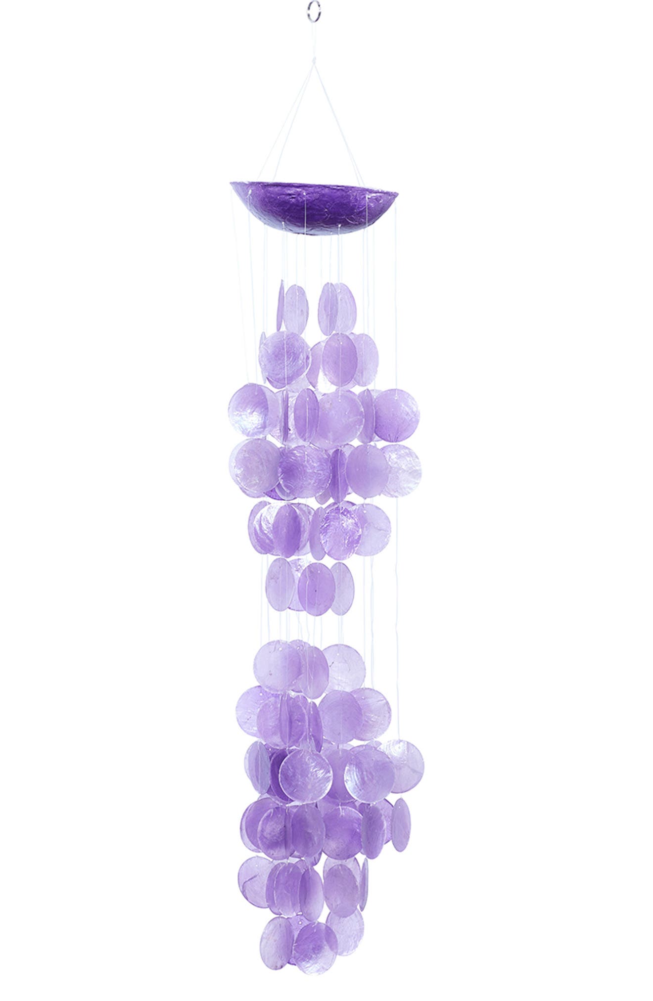 GINGER BIRCH STUDIO Purple Capiz Shell Waterfall Windchime | Nordstromrack