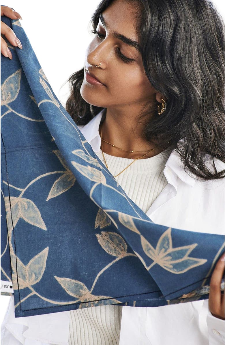 Studio Variously Folio Indigo Handcrafted Shibori Cotton Table Napkins ...