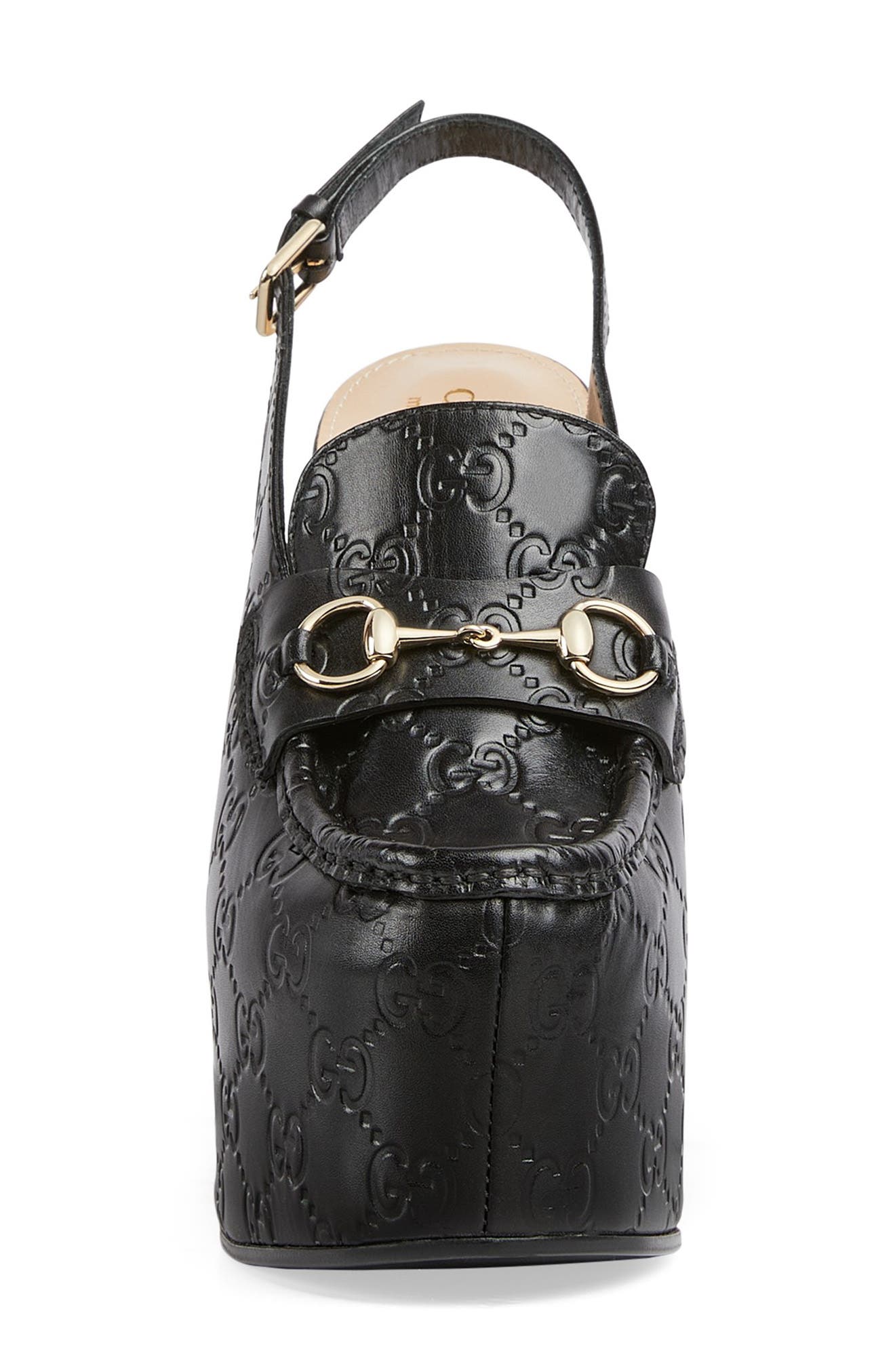 Gucci Horsebit Platform Slingback Loafer Pump (Women) | Nordstrom