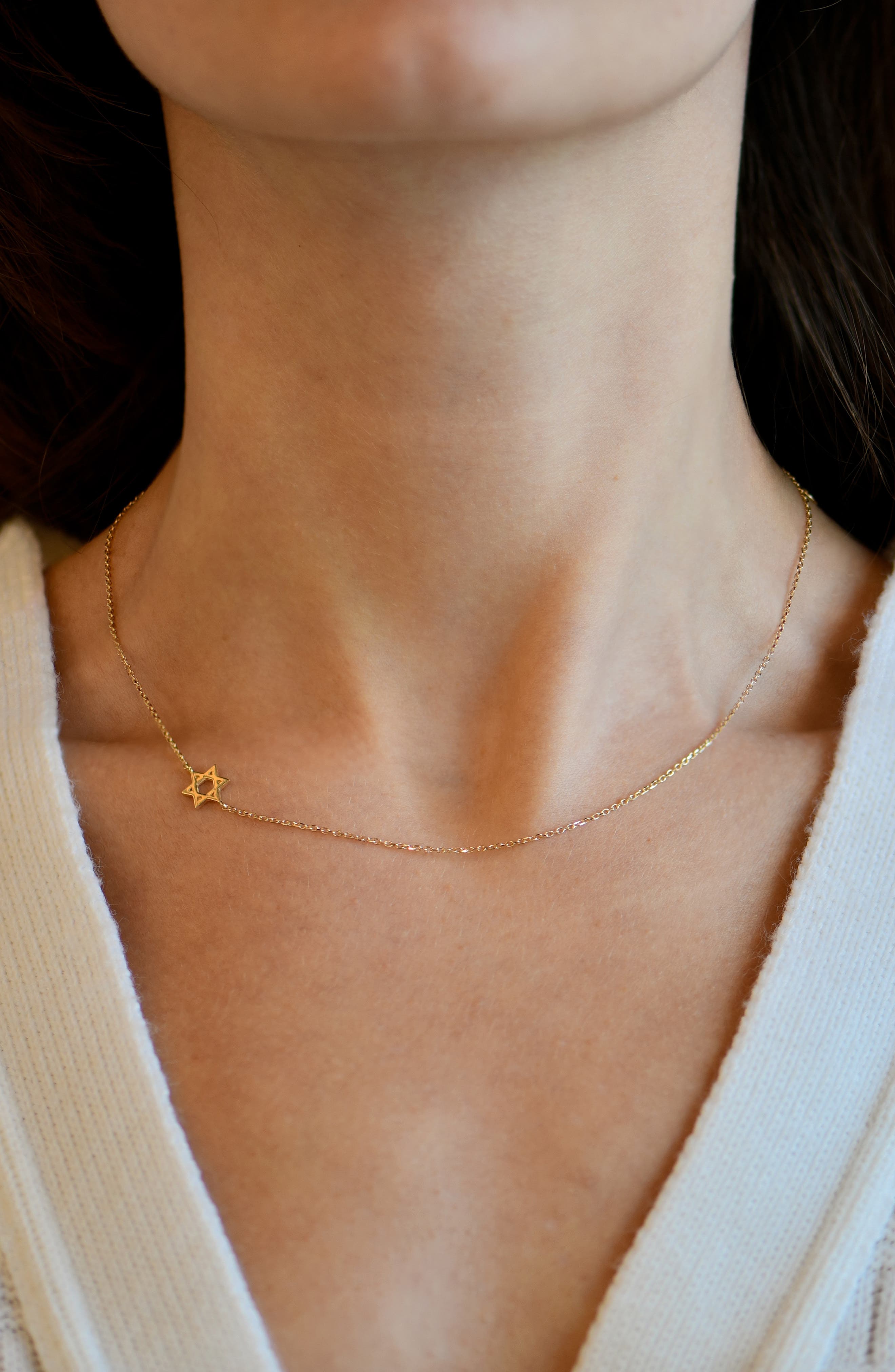 Anzie Love Letter Star of David Magen David Adom Necklace | Nordstrom