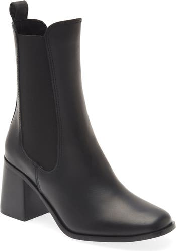 Steve Madden Argent Square Toe Chelsea Boot (Women) | Nordstromrack