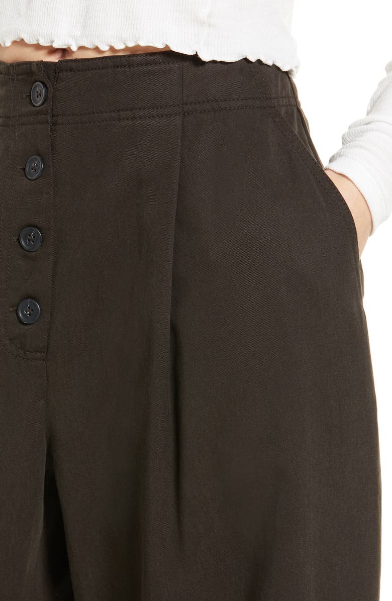 Treasure & Bond Button Front Washed Pants | Nordstrom